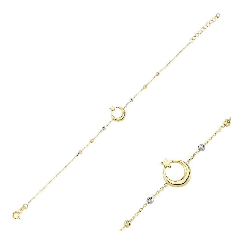 Moon & Star Gold Bracelet BLBR0015-25359-153 | Altınbaş