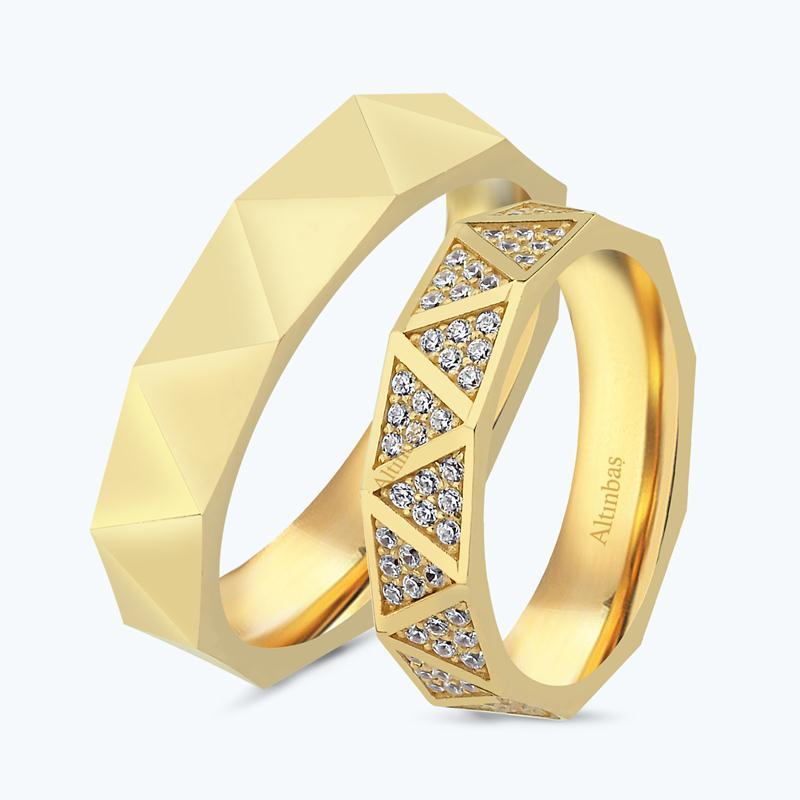 Women's Gold Wedding Band AL0312-W | Altınbaş