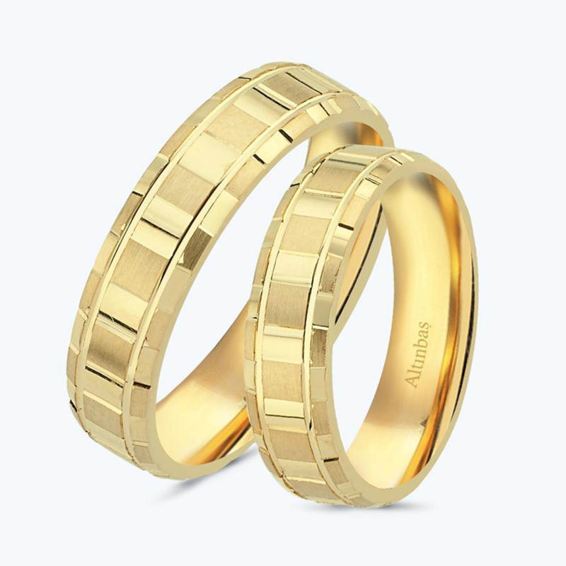 Women's Gold Wedding Band AL0314-W | Altınbaş