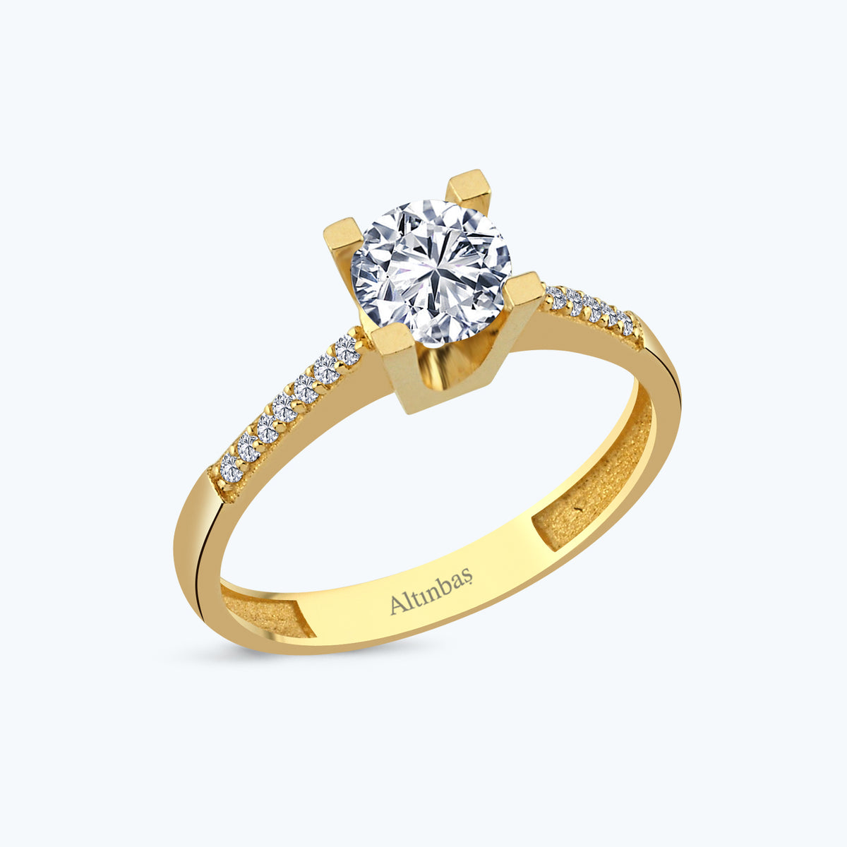 Solitaire Gold Ring YZVR10058-24627-18 | Altınbaş