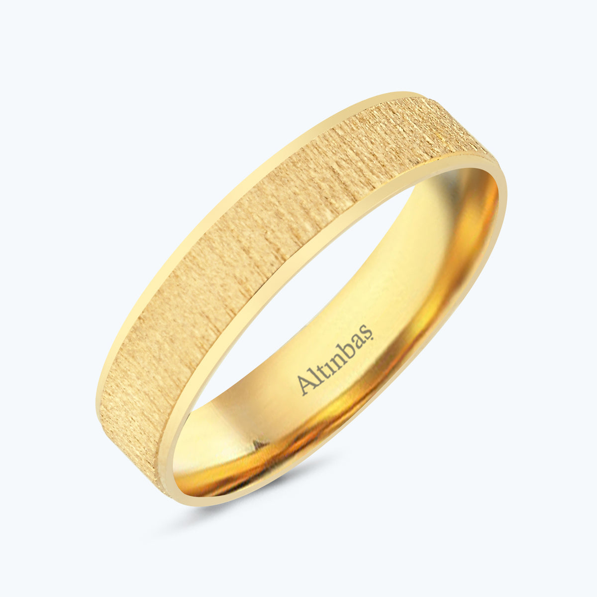 Men's Gold Wedding Band D042-M | Altınbaş