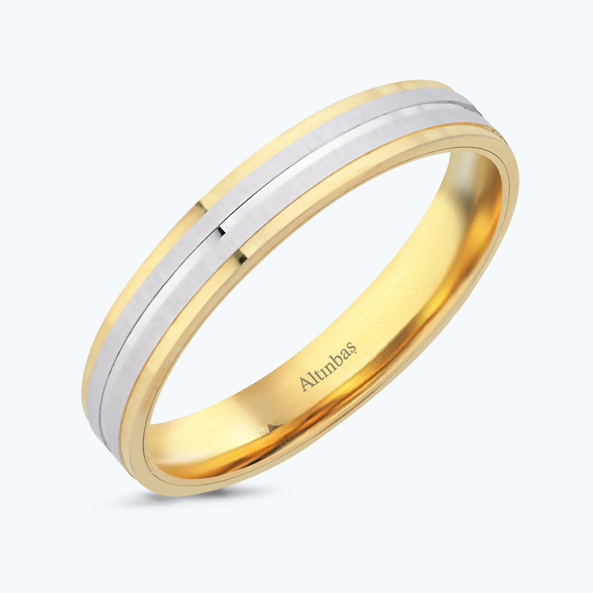 Men's Gold Wedding Band D044-M | Altınbaş