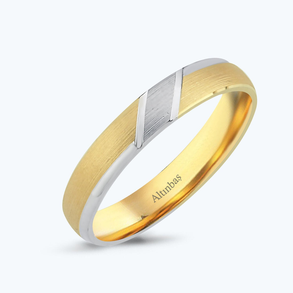Men's Gold Wedding Band AL0404-M | Altınbaş