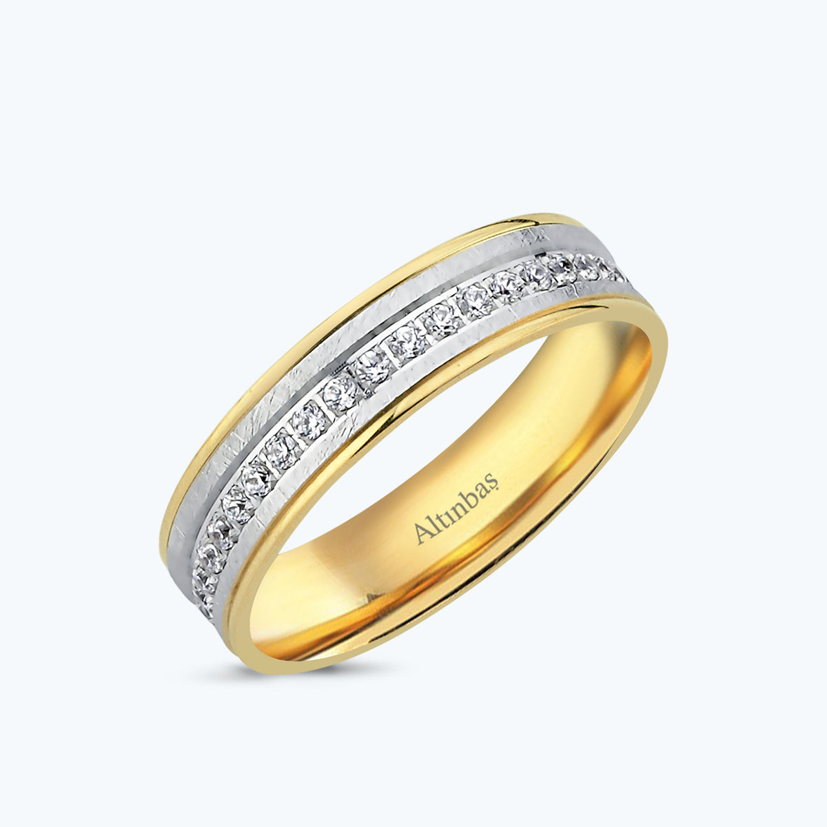 Women's Gold Wedding band E0893-W | Altınbaş