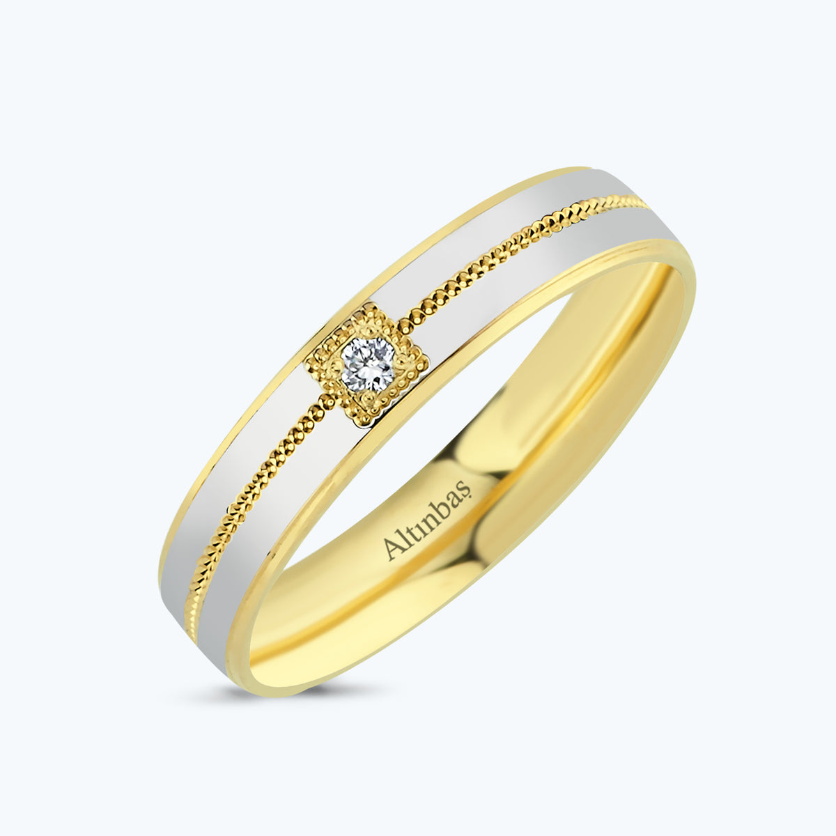 Women's Diamond Wedding Band D0224-W | Altınbaş